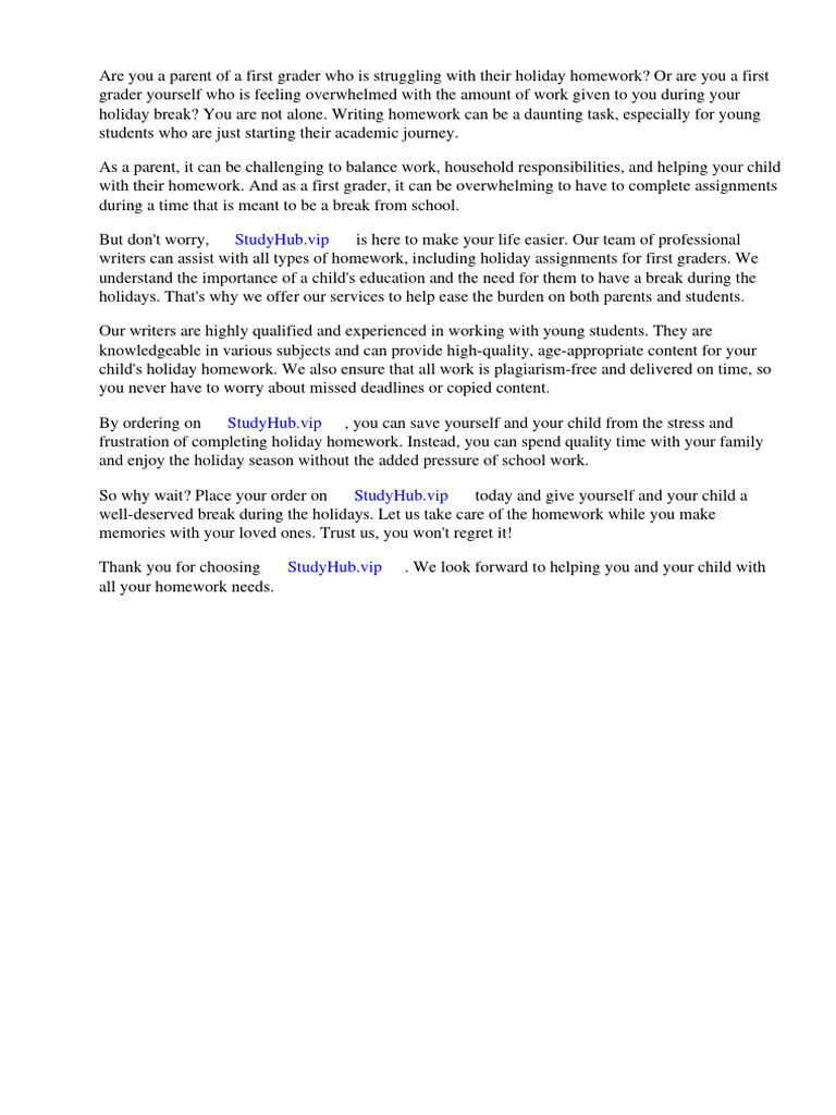 Holiday Homework For 1st Class | PDF | Homework | Http Cookie