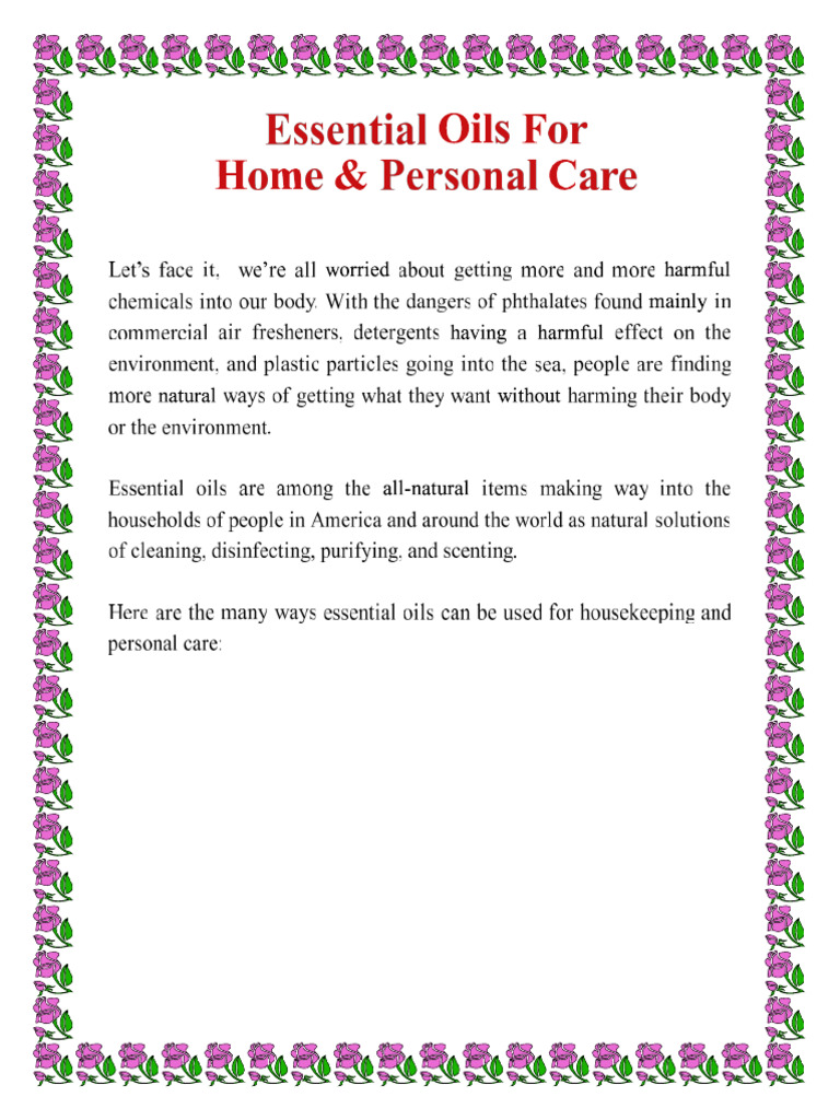 Essential+Oil +Home+and+Personal+Care | PDF