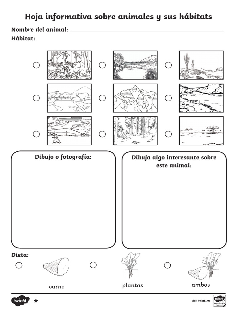 Es T T 2547618d Hoja Informativa Sobre Animales y Habitats Fichas de ...