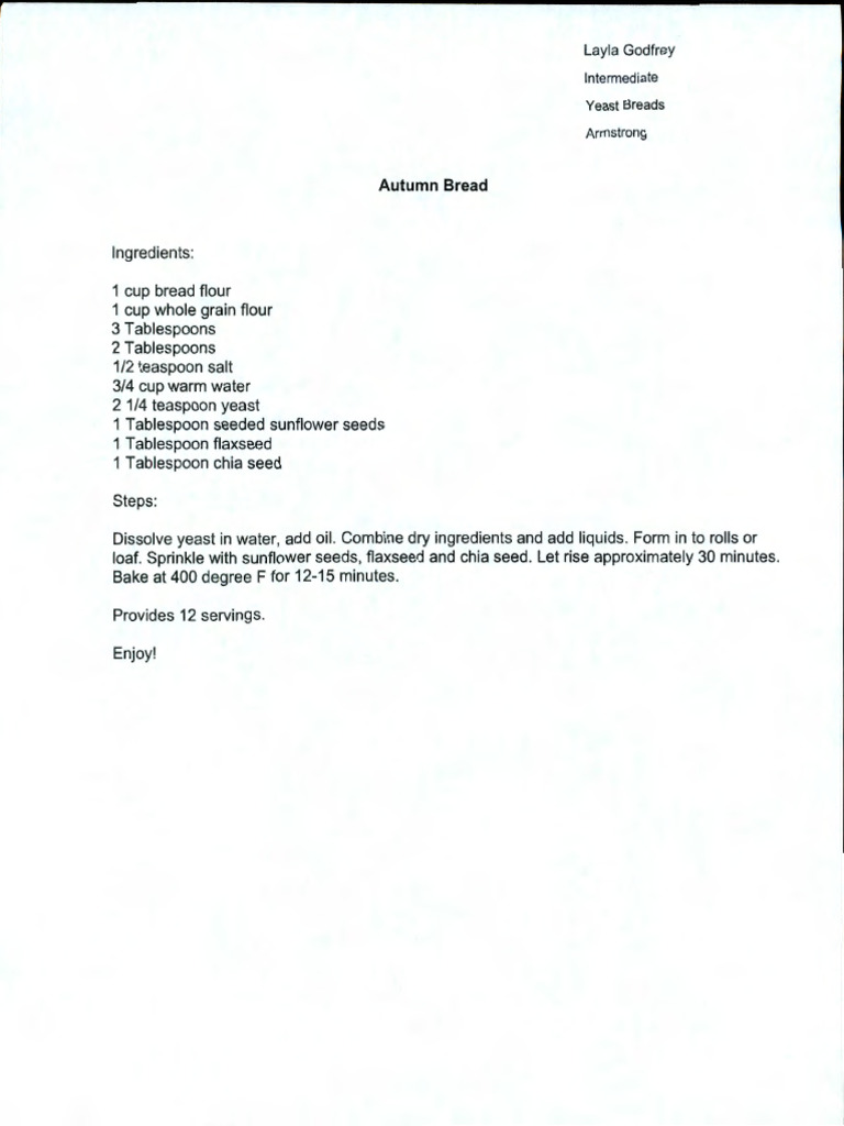 Intermediate Yeast Breads Pdf Pdf Breads Baker S Yeast