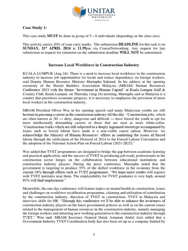 Increasing Local Workforce in Construction | PDF | Economies