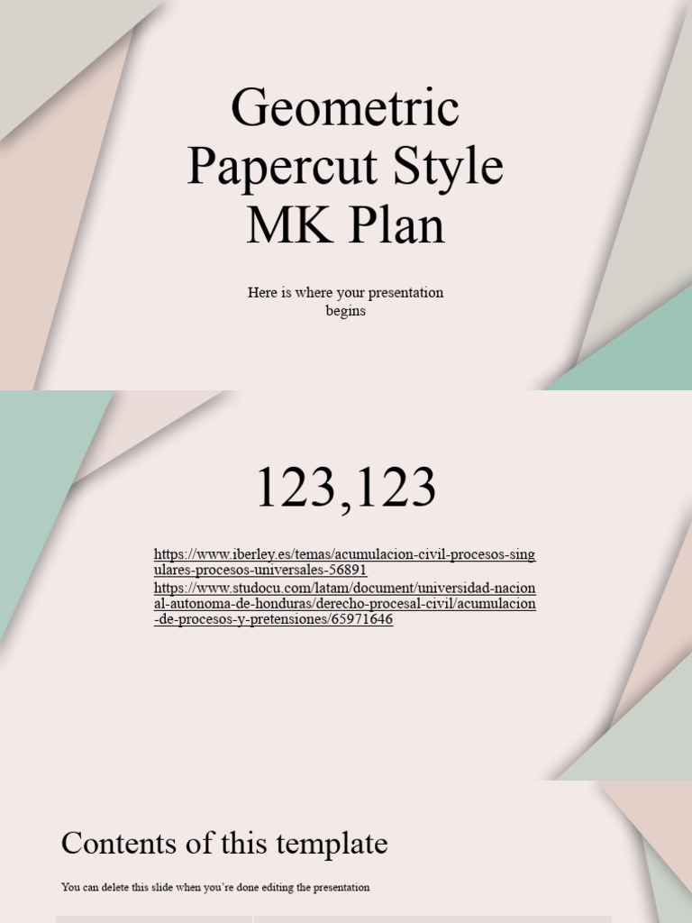 Geometric Papercut Style Marketing Plan by Slidesgo | PDF | Innovation ...