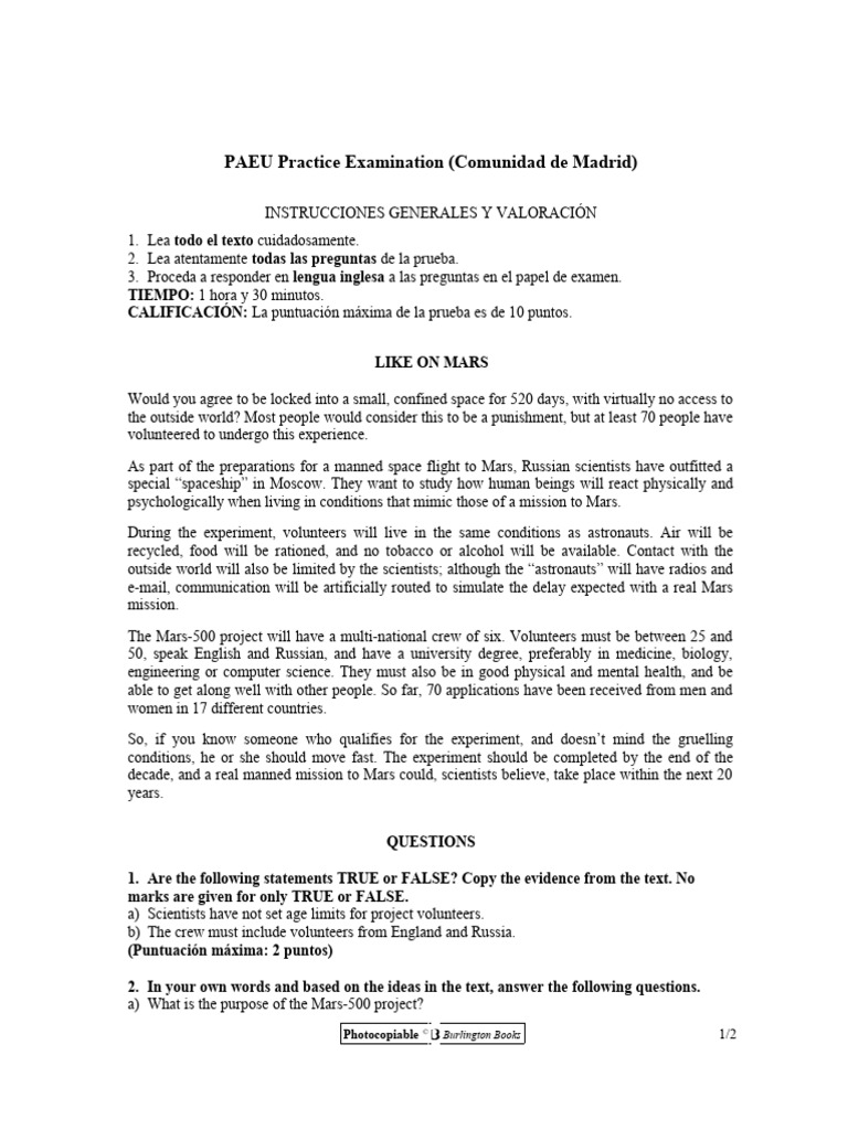 Pau Practice Examination 3 | PDF | Social Science | Foreign Language ...