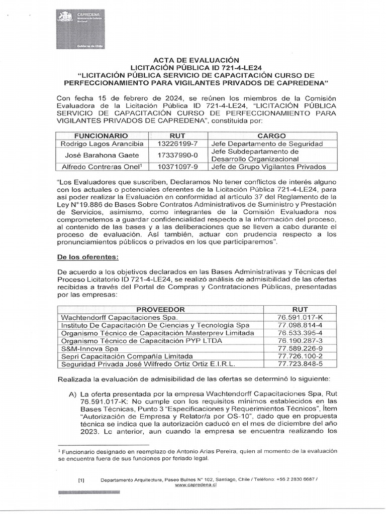 Acta de Evaluación 721-4-LE24 | PDF