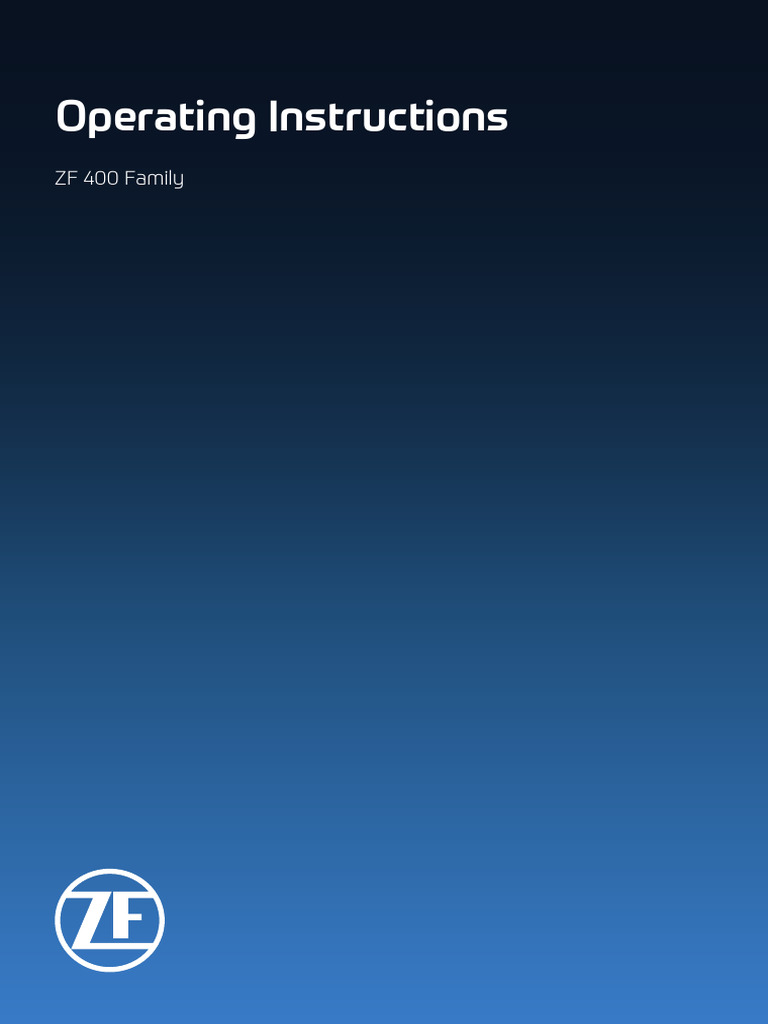 ZF 400 - Family | PDF | Motor Oil | Manufactured Goods