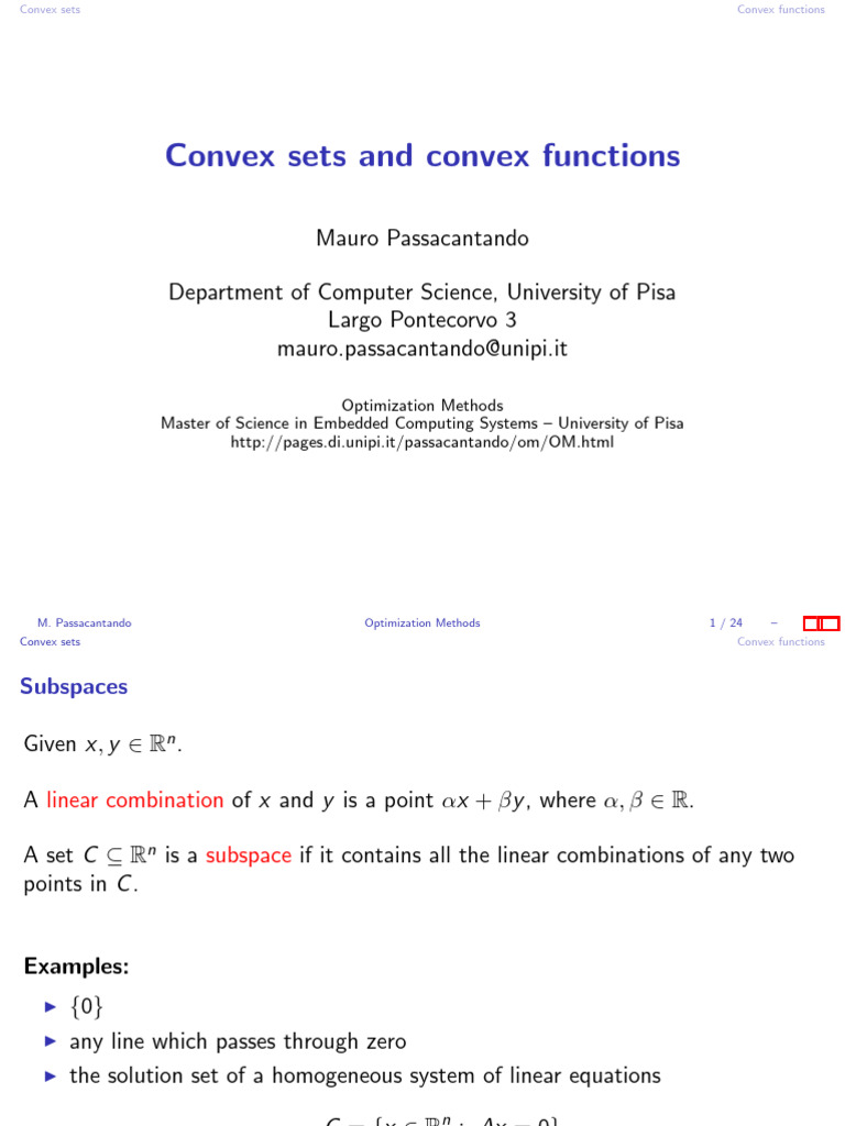 1-convexity | PDF | Convex Set | Mathematical Concepts