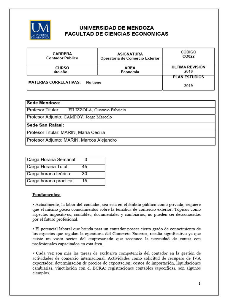 2022 UMza Programa OCE | PDF | Evaluación | aduana