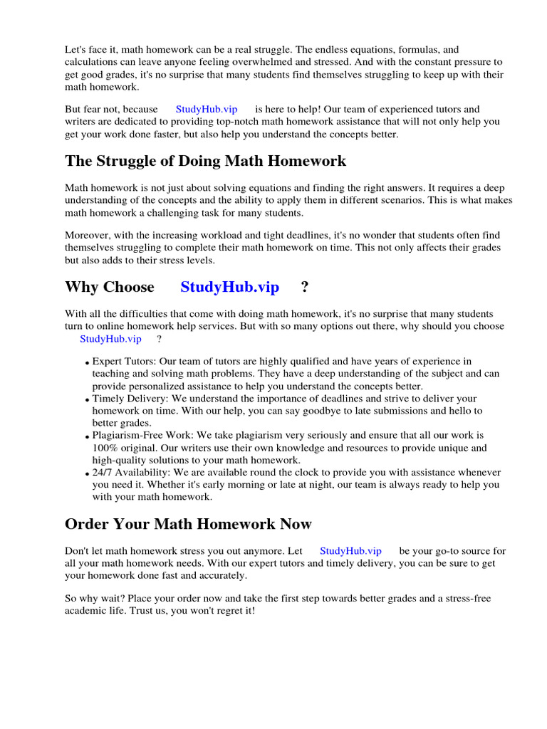 How To Get A Lot of Math Homework Done Fast | PDF | Homework | Mathematics