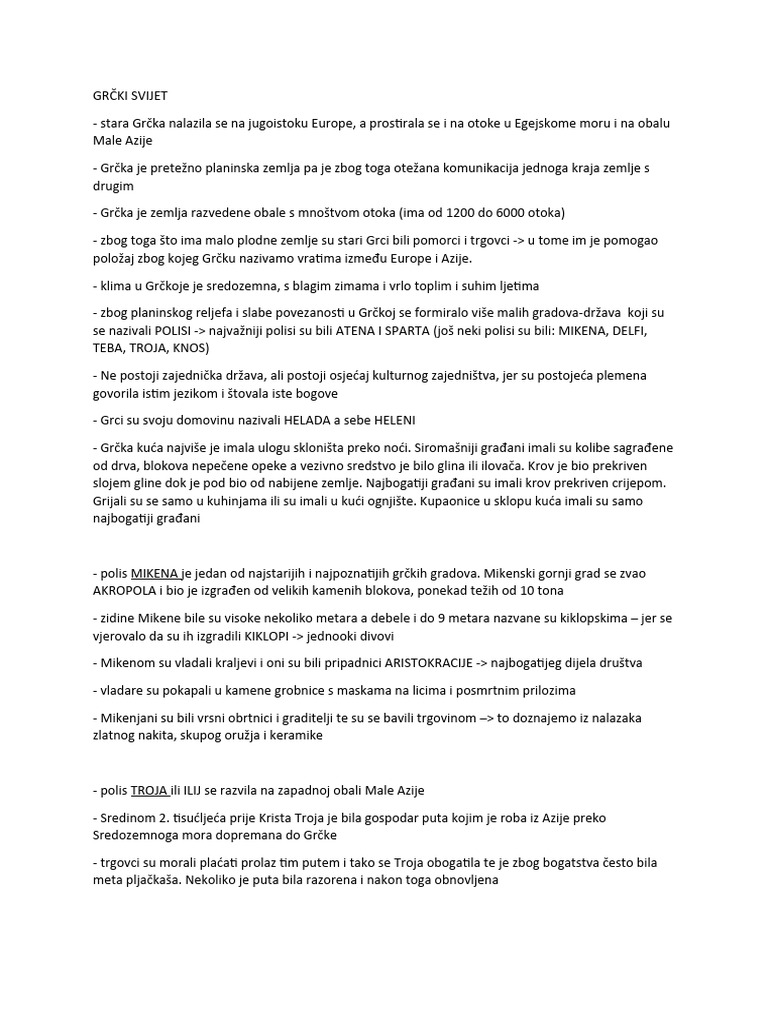 Grčki Svijet | PDF