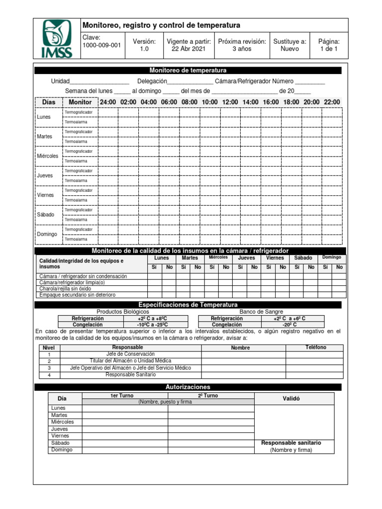 Monitoreo, Registro y Control de Temperatura APÉNDICE D | PDF | Métodos ...
