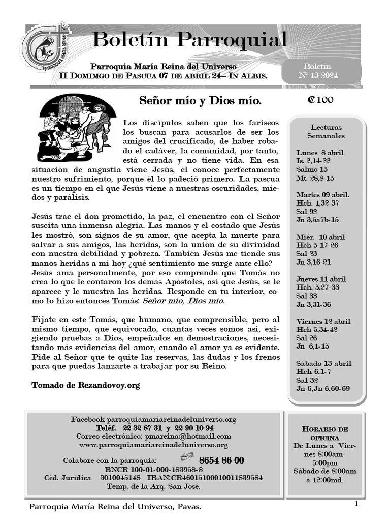 Boletín Parroquial de Pascua | PDF | Jesús | Dios