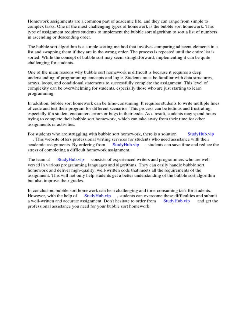 Bubble Sort Homework | PDF | Computer Programming | Algorithms