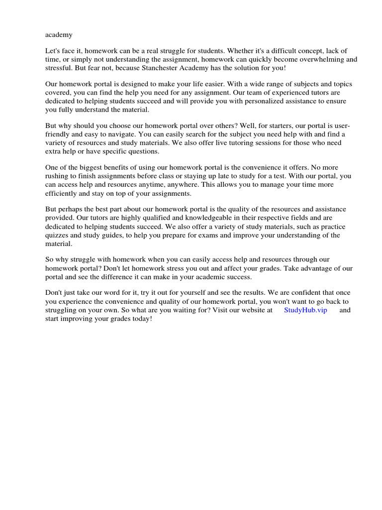 Homework Portal Stanchester | PDF | Payroll Tax | Homework