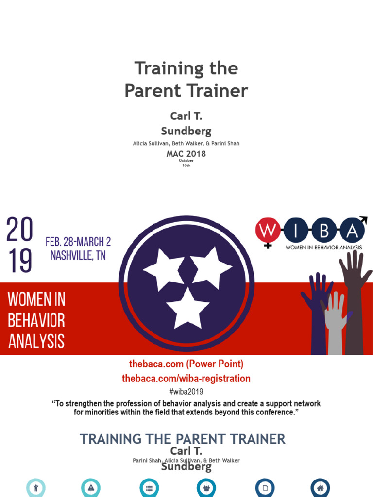 Parent Training Carl Sundberg | PDF | Reinforcement | Behaviorism