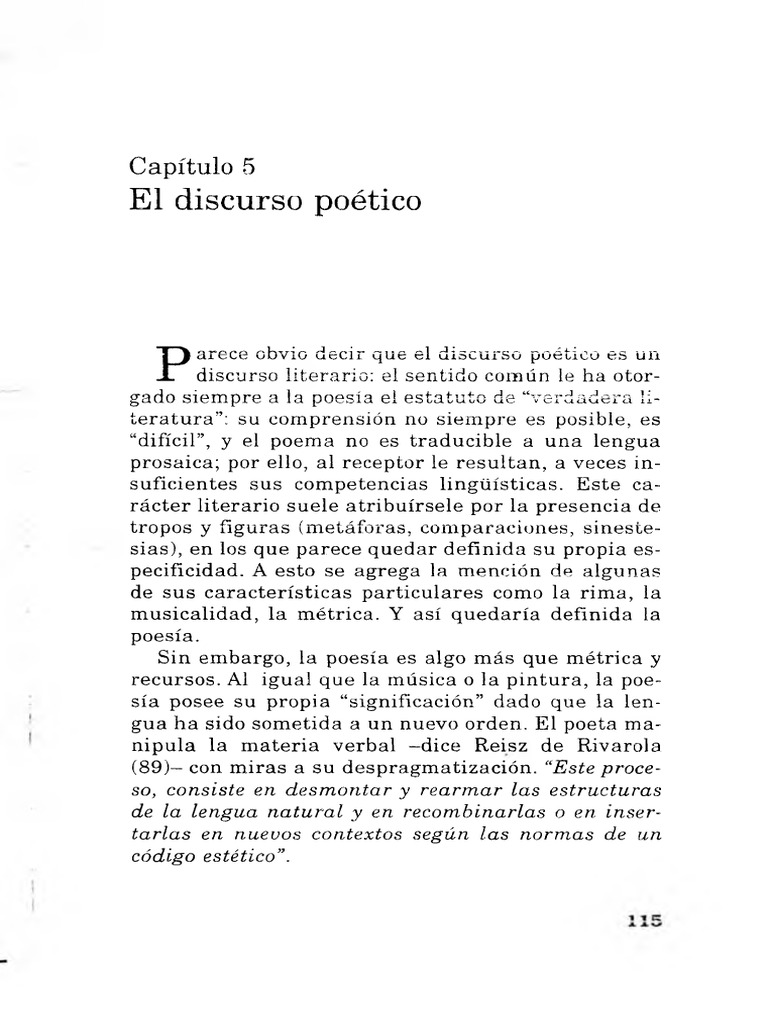 El Arte del Discurso Poético | PDF | Poesía | Jugando a las cartas