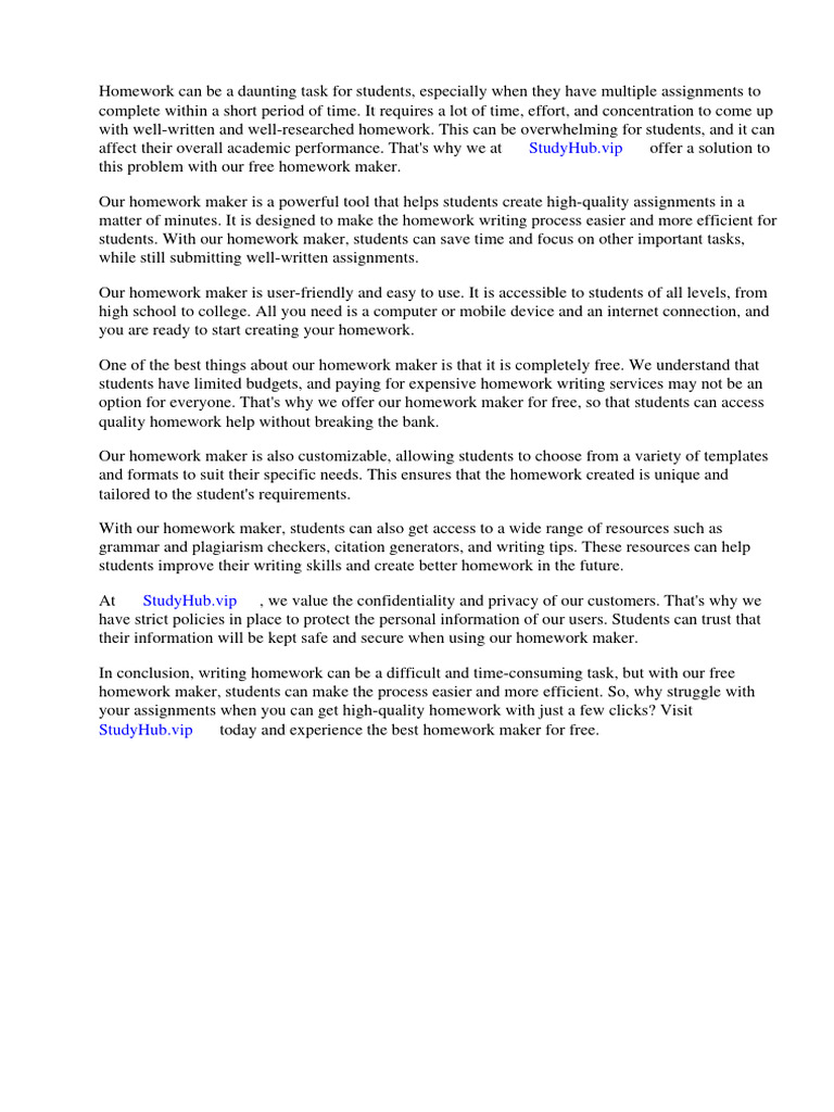 Homework Maker Free | PDF | Worksheet | Application Software