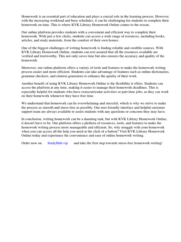 KVK Library: Efficient Homework Help | PDF | Libraries | Homework