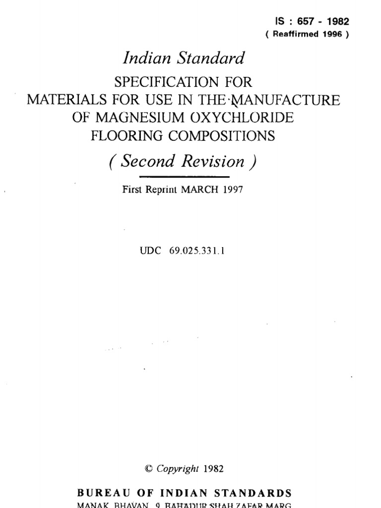 Indian Standard | PDF | Magnesium | Paint