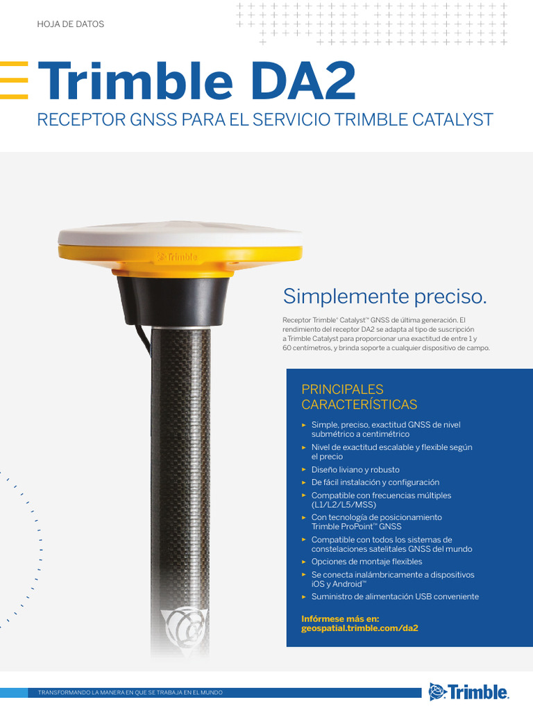 Trimble Da2 Hojadedatos | PDF