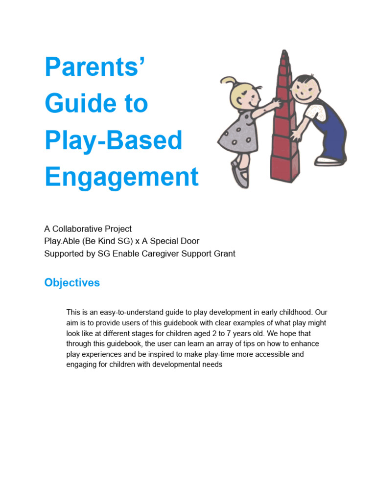 Play Engagement Guidebook - FINAL | PDF | Toys | Experience