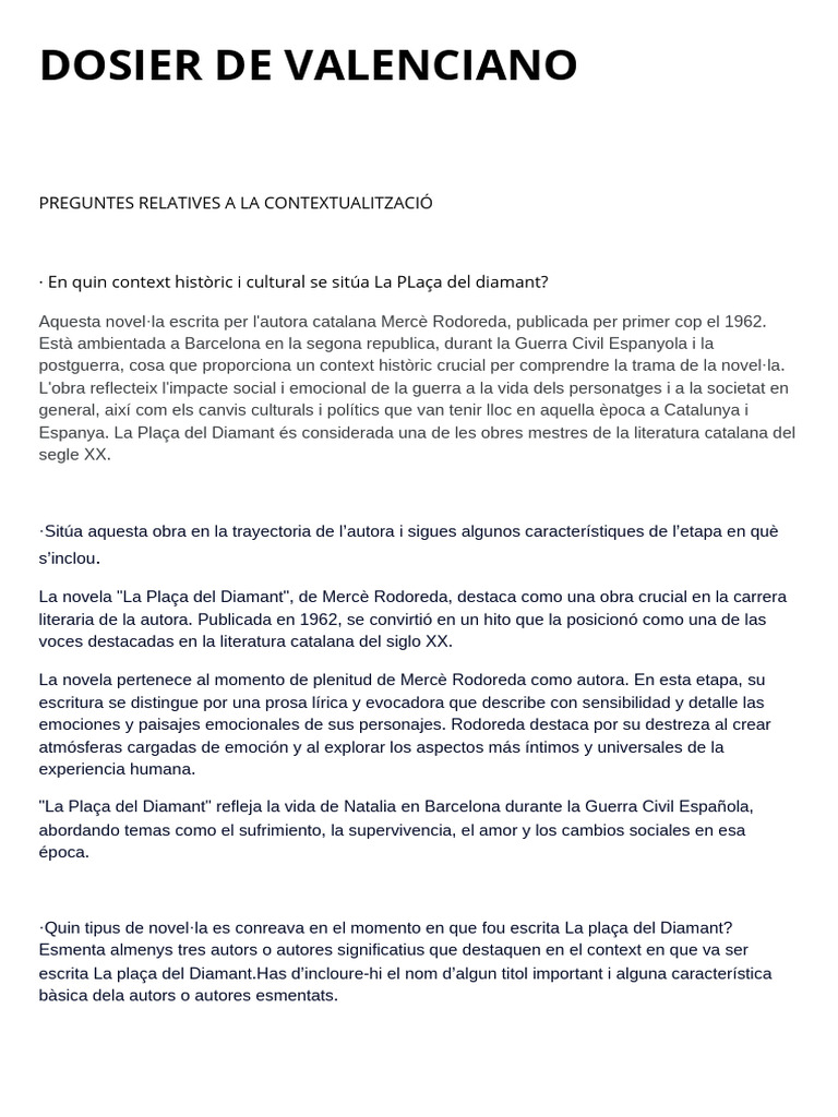 Dosier de Valenciano | PDF