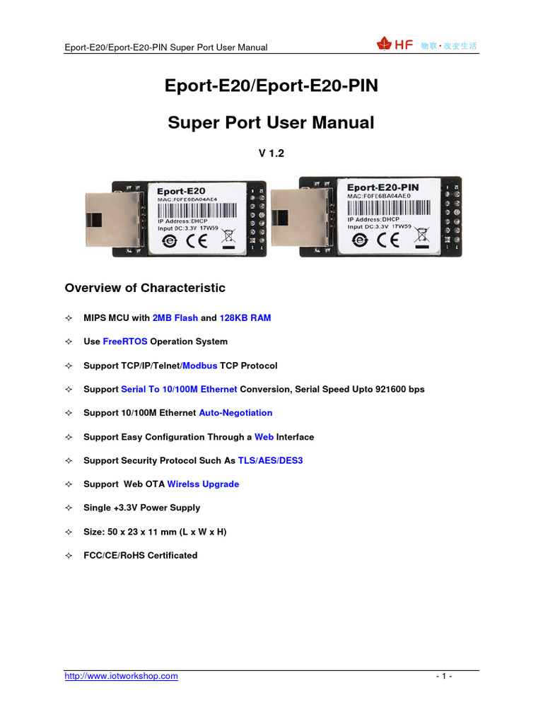 Eport-E20&Eport-E20-PIN Super Port User ManualV1 | PDF | Port (Computer ... Eport-E20&Eport-E20-PIN Super Port User ManualV1 | PDF | Port (Computer ...