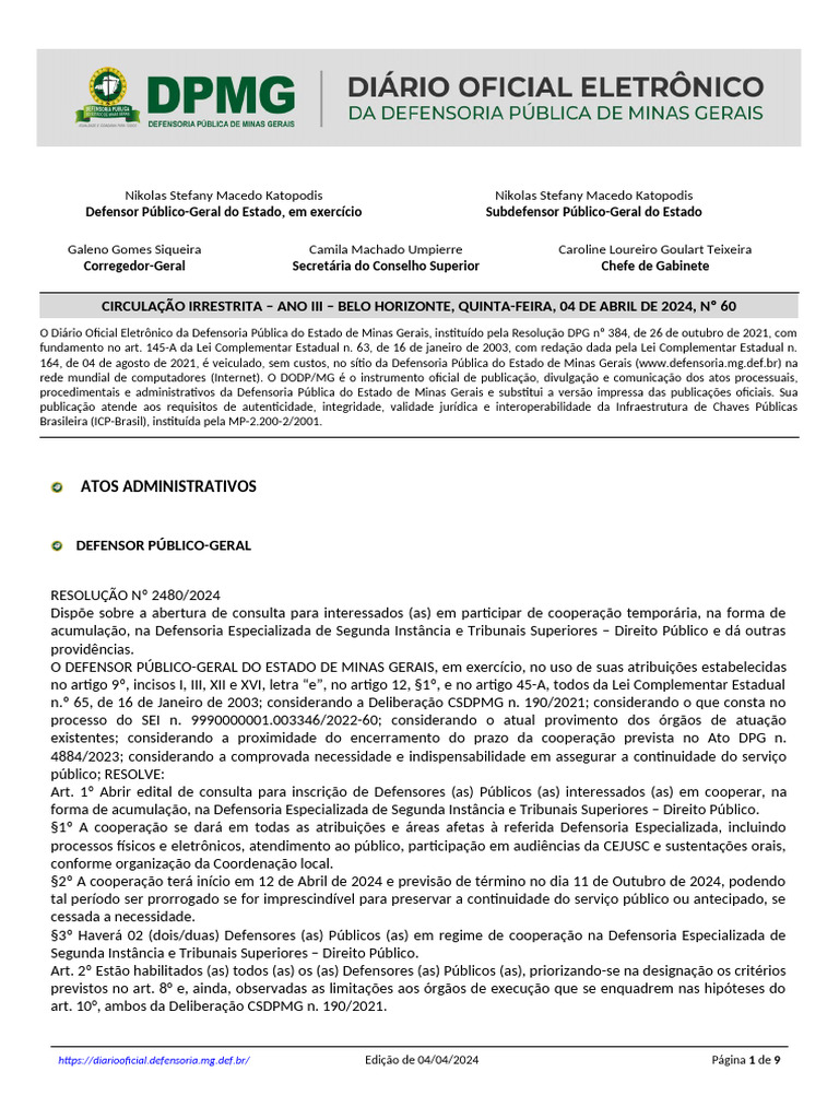 De-Dpmg-20240404 2 | PDF | Emenda Constitucional | Constituição