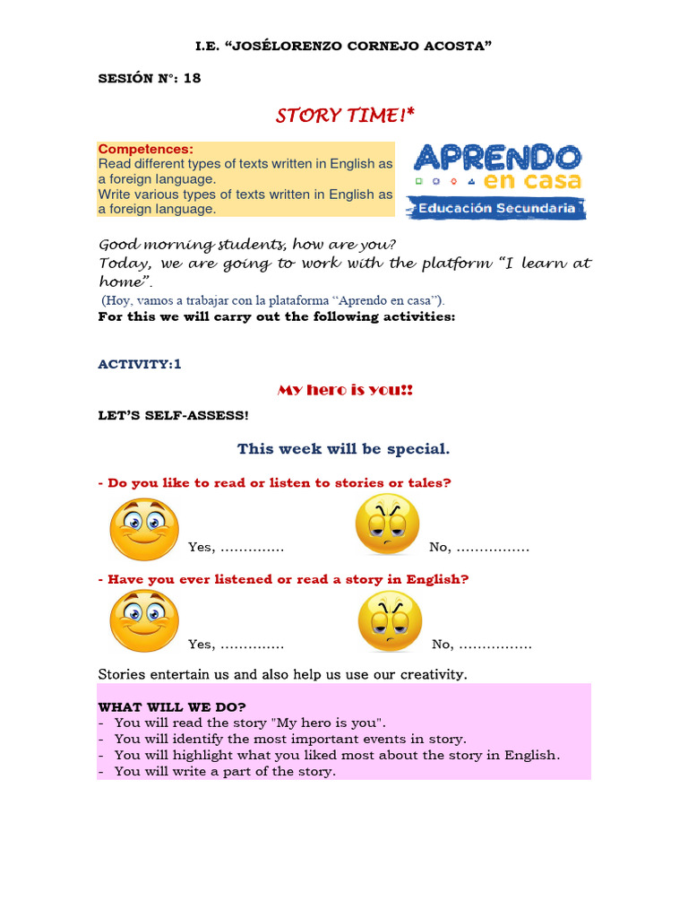 Sesion #18 Ingles Quinto de Secundaria | PDF | Writing | Linguistics