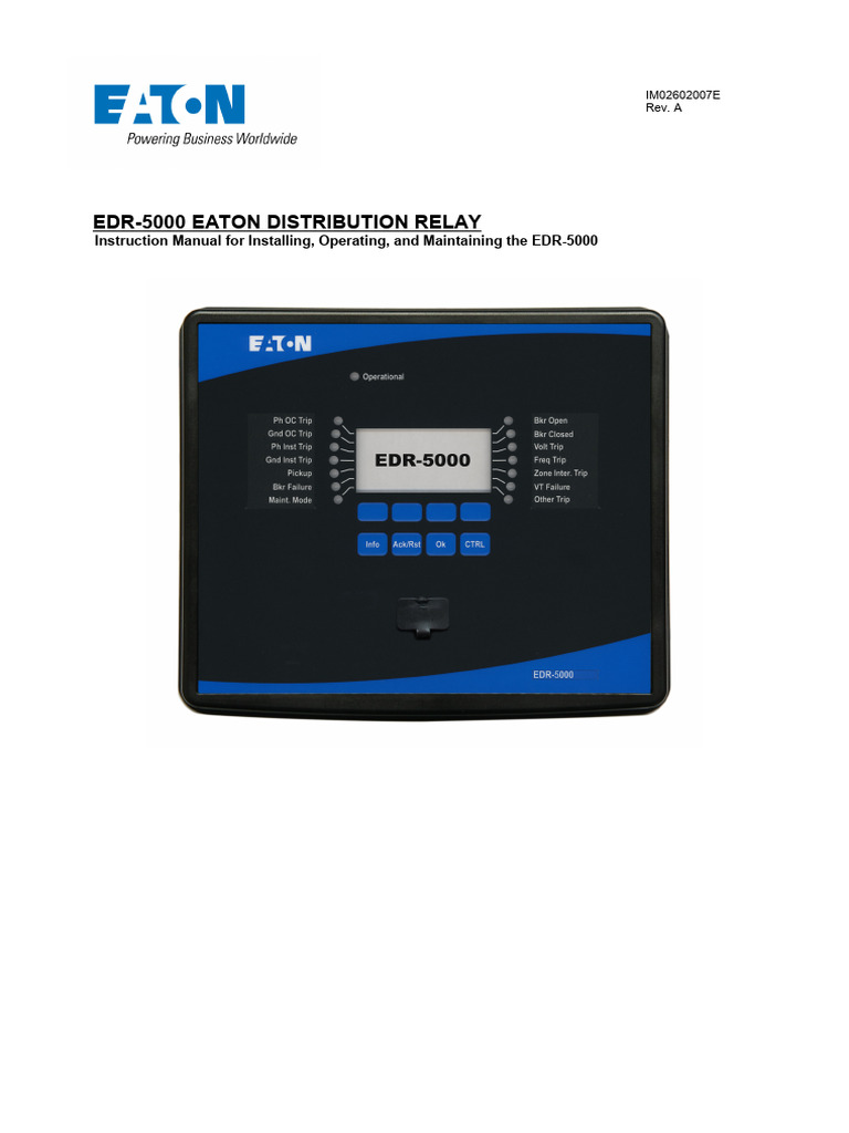 EDR-5000 User Manual Eaton en | Download Free PDF | Relay | Parameter ...