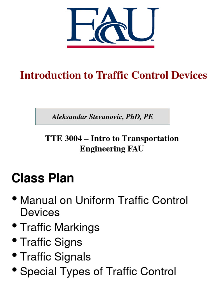 Intro to Traffic Control Devices | PDF | Traffic Light | Traffic
