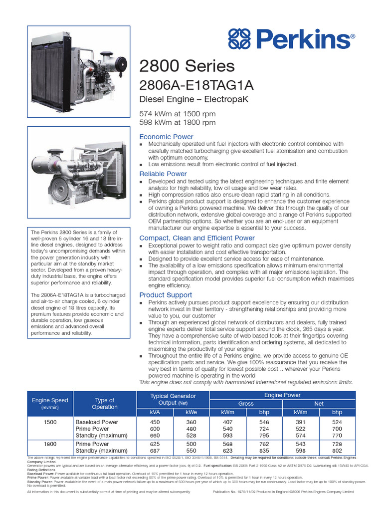 2806a-E18tag1a 2 | PDF | Diesel Engine | Engines