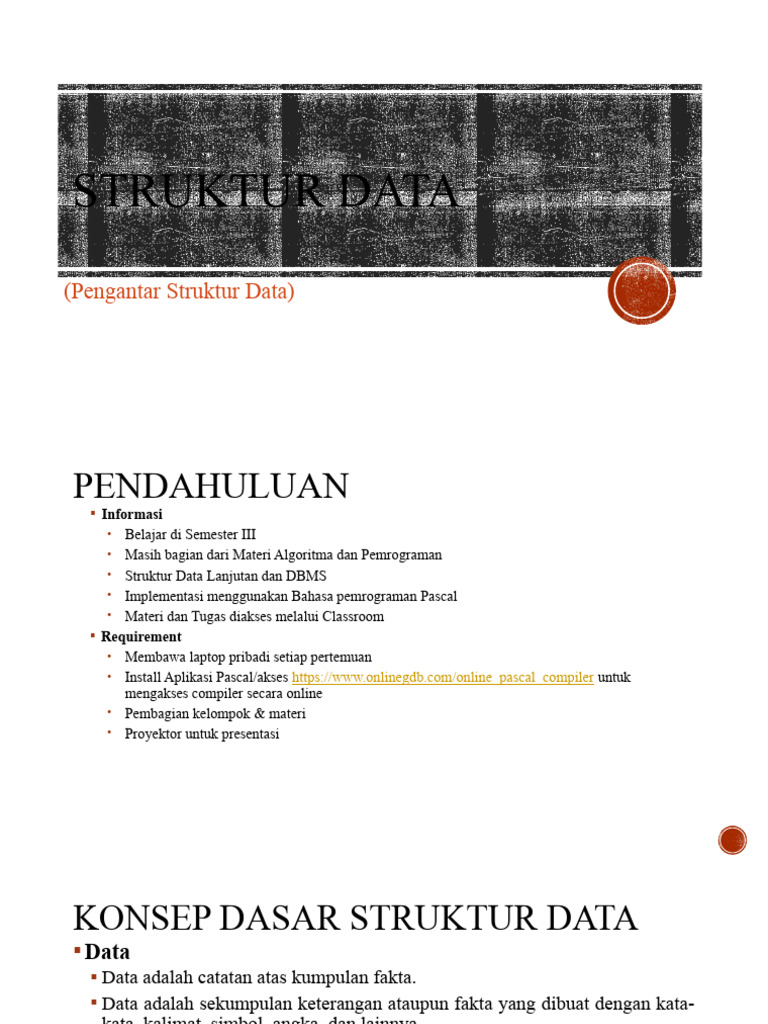 Materi 1 - Pengantar Struktur Data | PDF
