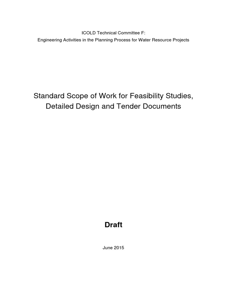 Standard Scope of Work For Feasibility Studies | PDF | Electrical ...