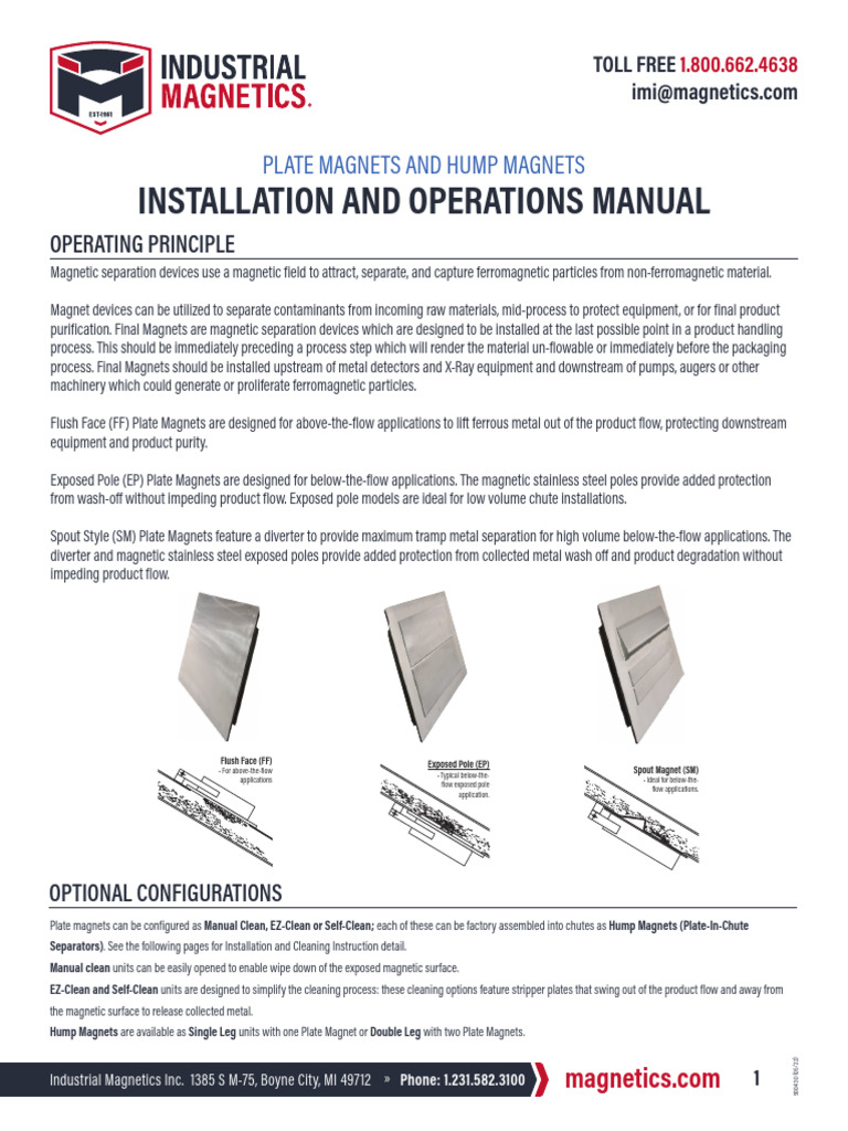 Plate Magnet Installation Guide | PDF | Magnet | Valve
