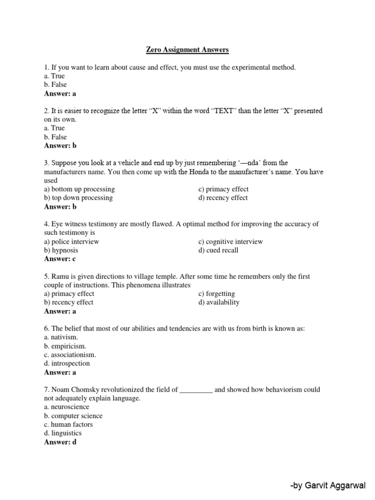 Nptel Itcp 2023 Assignments Combined | Download Free PDF | Memory | Recall (Memory)