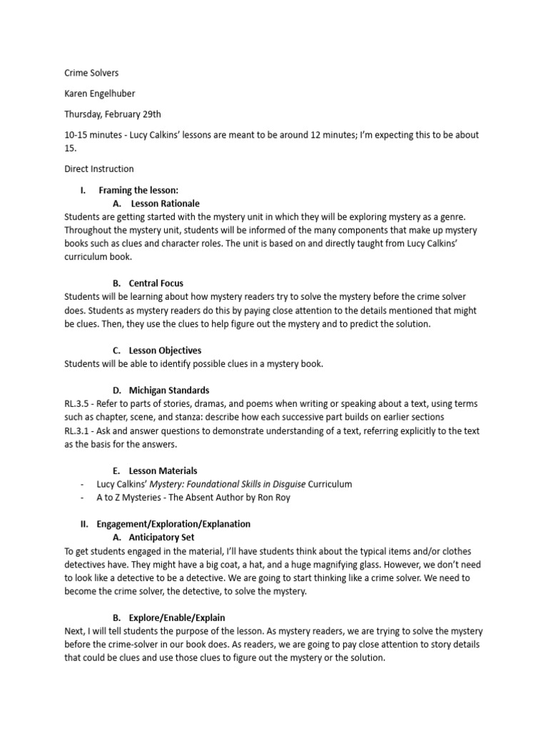 Observation 3 | PDF | Detective | Cognition