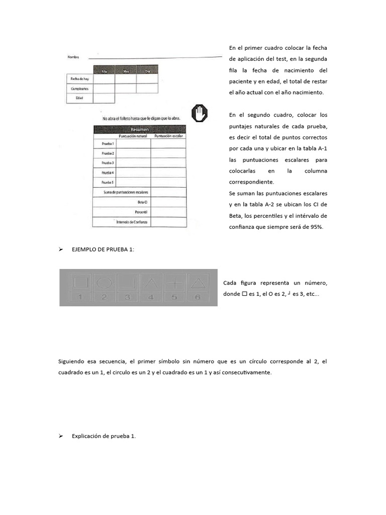 Guía de Aplicación Test Beta-4 | PDF