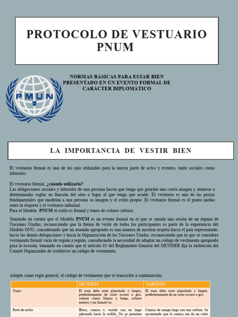 Protocolo de Vestuario Pnum | Descargar gratis PDF | Zapato | Camisa
