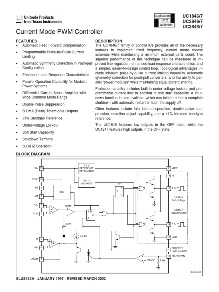 Texas_Instruments-UC3846-datasheet | PDF | Amplifier | Electronics