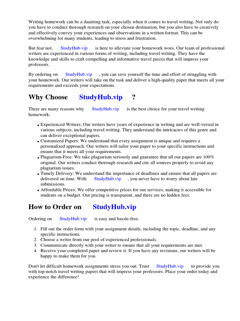Homework Travel Writing | PDF | Facebook | Linked In