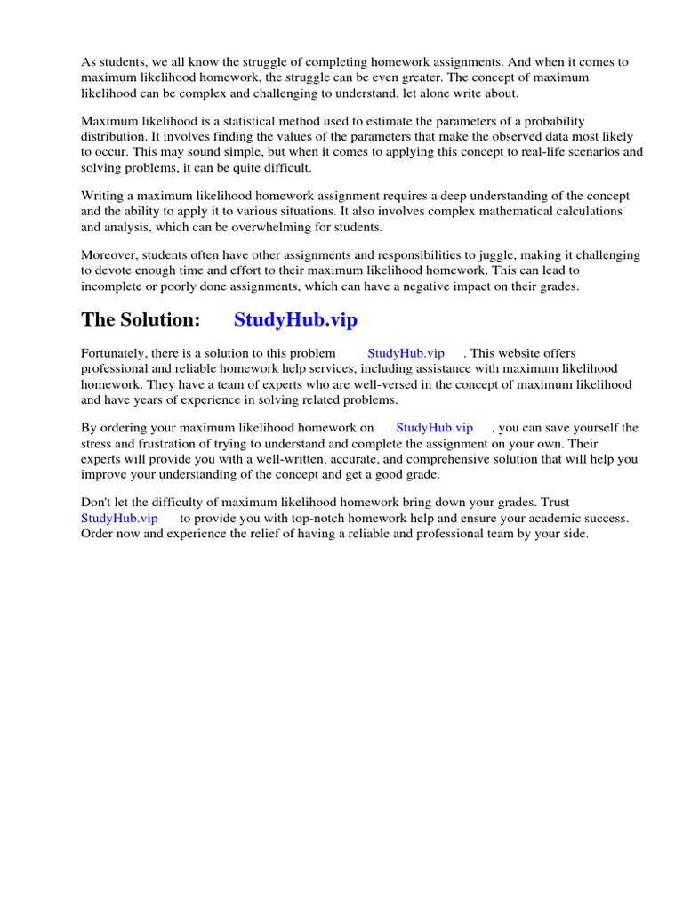Maximum Likelihood Homework | PDF | Probability Distribution | Statistics