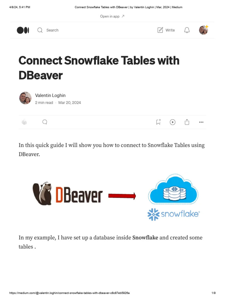 Connect DBeaver to Snowflake Guide | PDF | Databases | Computing