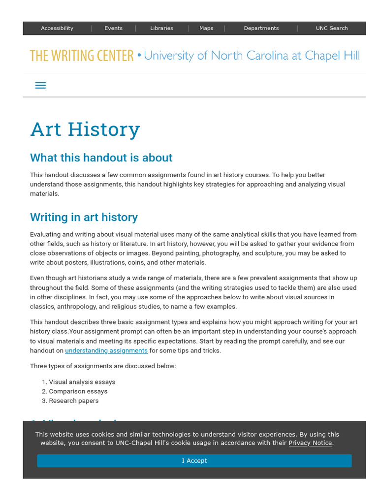 Writingcenter Unc Pdf Composition Visual Arts Essays
