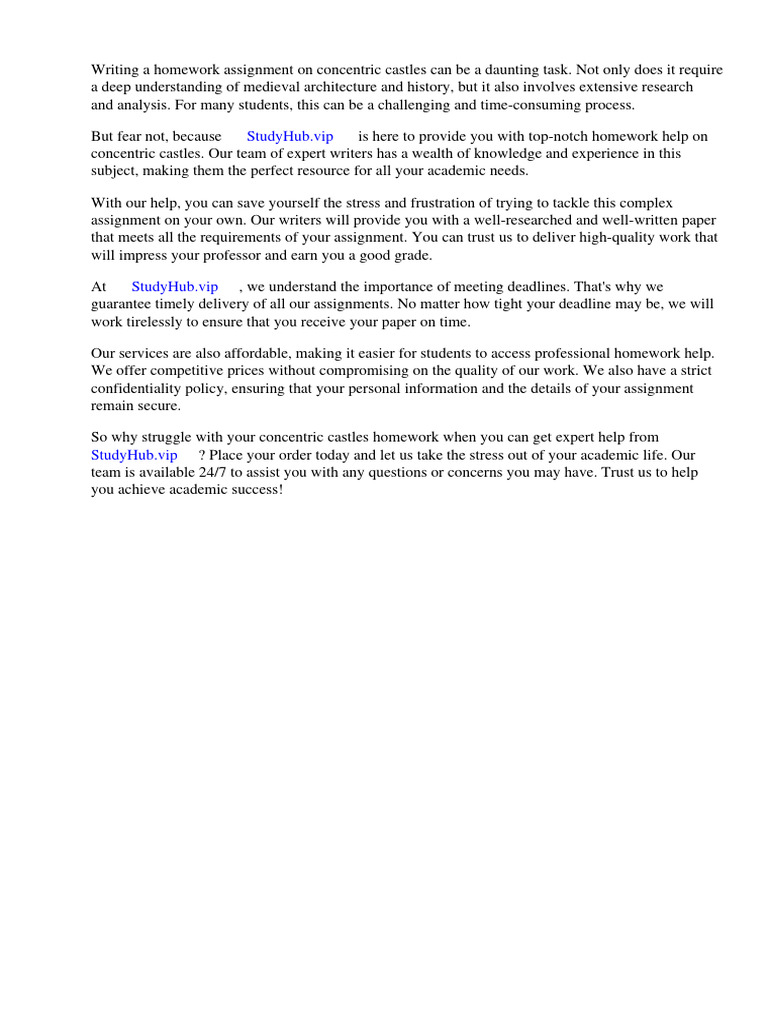 Concentric Castles Homework Help | PDF | Castle | Homework
