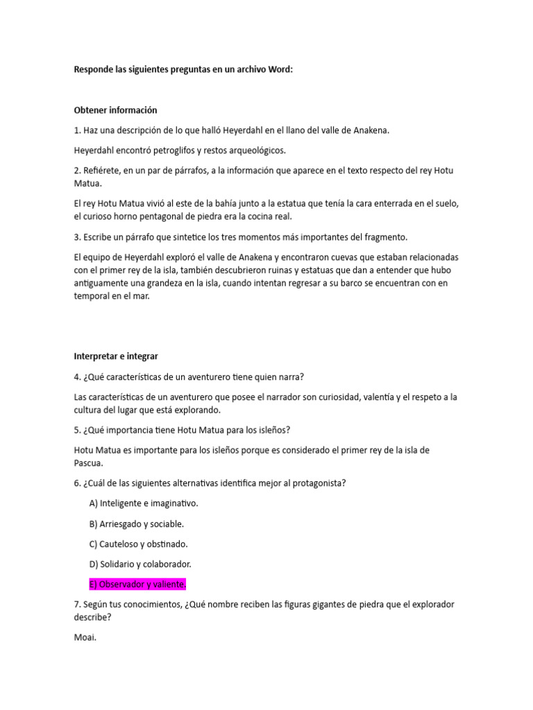 Responde Las Siguientes Preguntas en Un Archivo Word | PDF Responde Las Siguientes Preguntas en Un Archivo Word | PDF