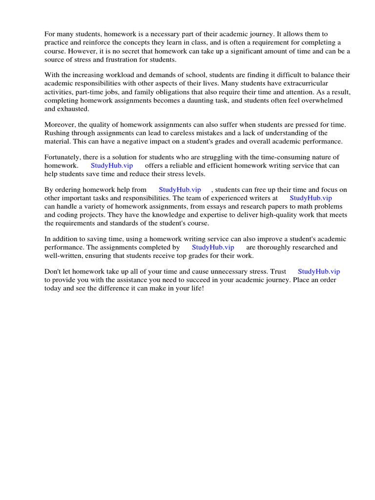 Homework Takes Up Too Much Time | PDF | Homework