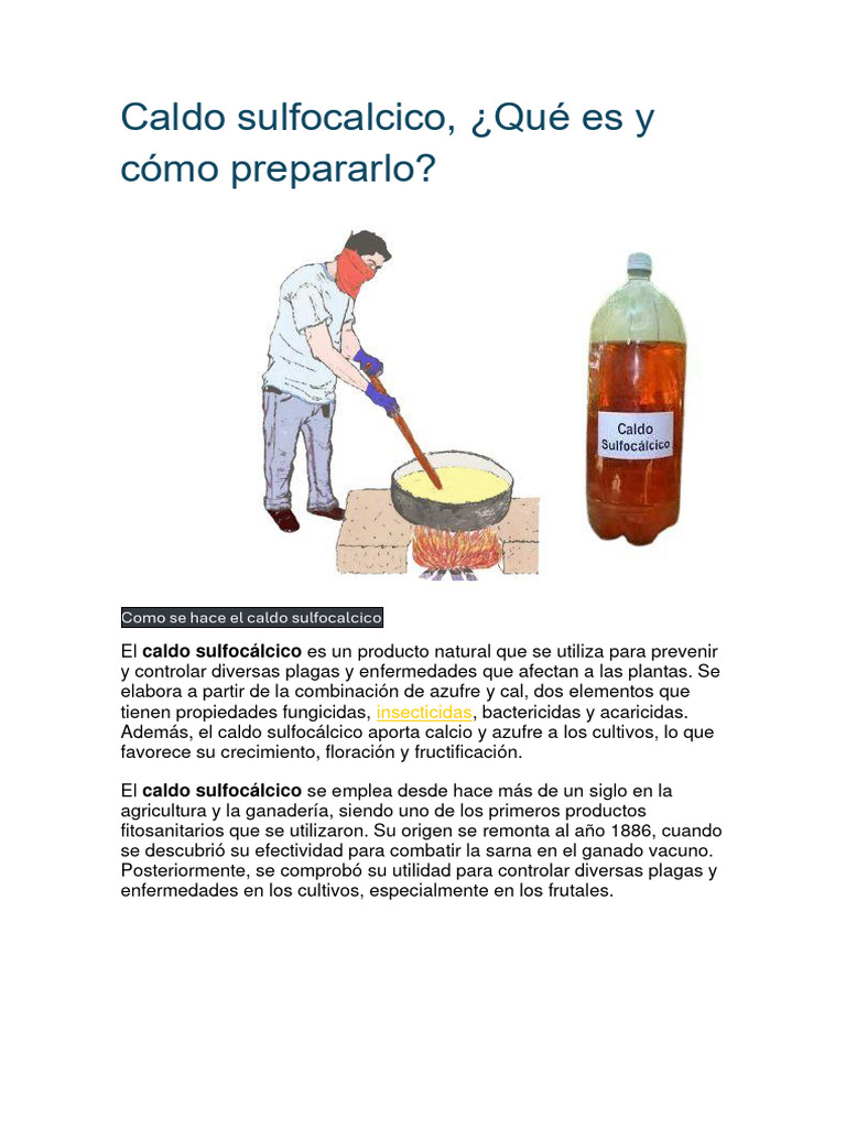 Caldo Sulfocalcico | PDF | Lima (Material) | Agua