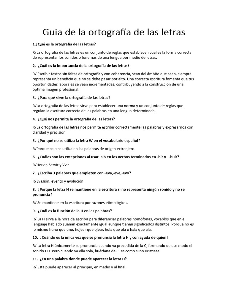 Ortografia de las letras, Grupo #5 | PDF | Ortografía | Comunicación humana