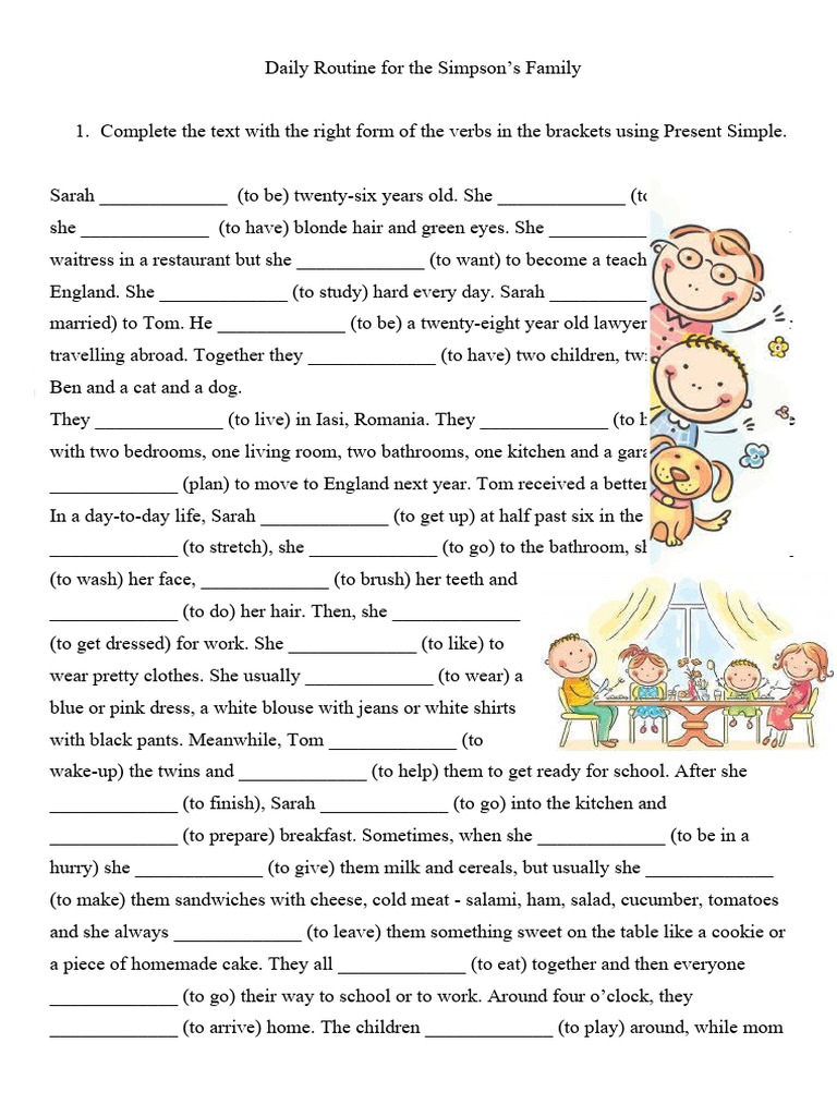 4pages Present Simple Readingcomprehension | PDF | Cuisine | Foods