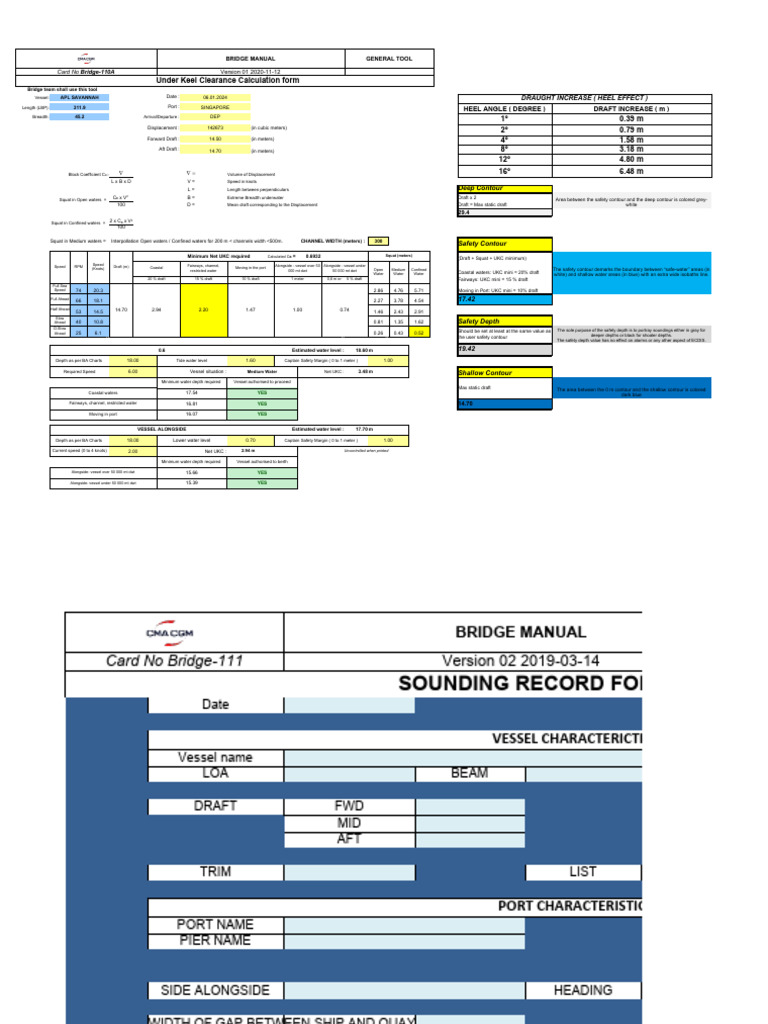 Idge-110a Ukc Calculation For Apl Savannah-Arr Sgsin | PDF | Naval ...